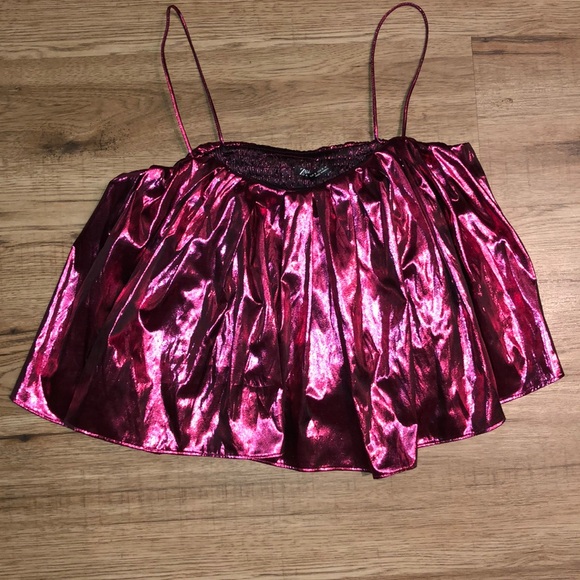 Zara | Tops | New Hp Zara Pink Metallic Top | Poshmark
